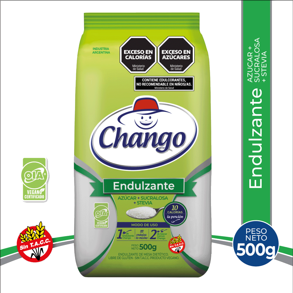Endulzante CHANGO Con Stevia 500g - Micro Go