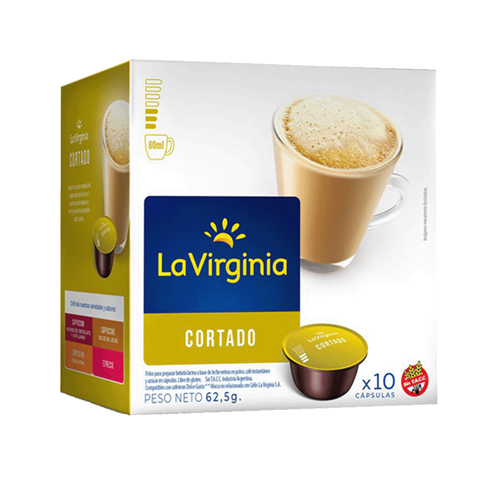 Capsula LA VIRGINIA Cortado 10u - Micro Go