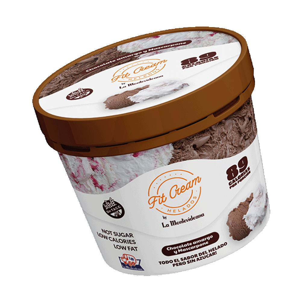 Helado FIT CREAM Chocolate Amargo-Mascarpone S/Azucar 210g - Micro Go