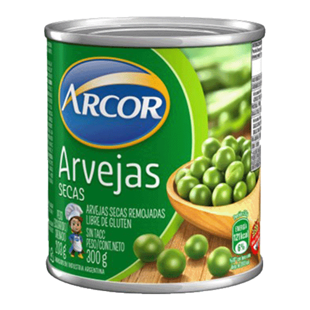 Arvejas ARCOR Secas Lata 300g - Micro Go