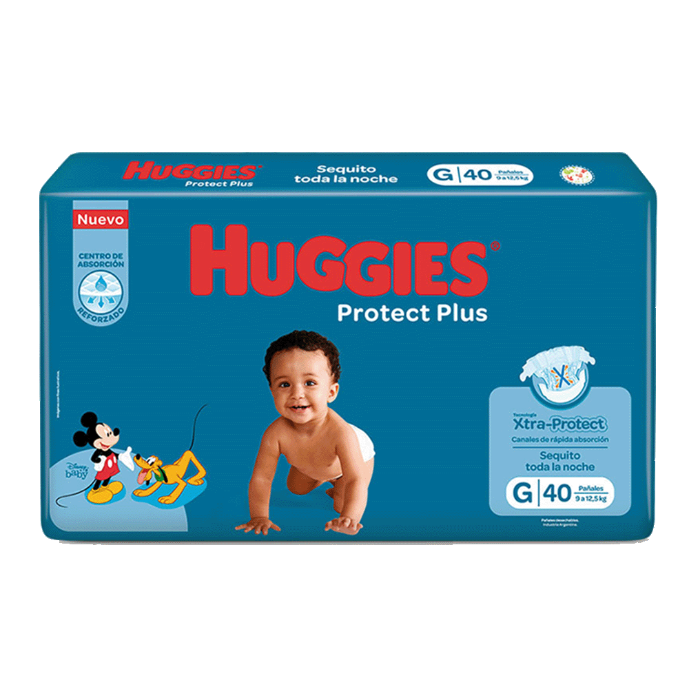 Pañales HUGGIES Protect Plus G 40u - Micro Go