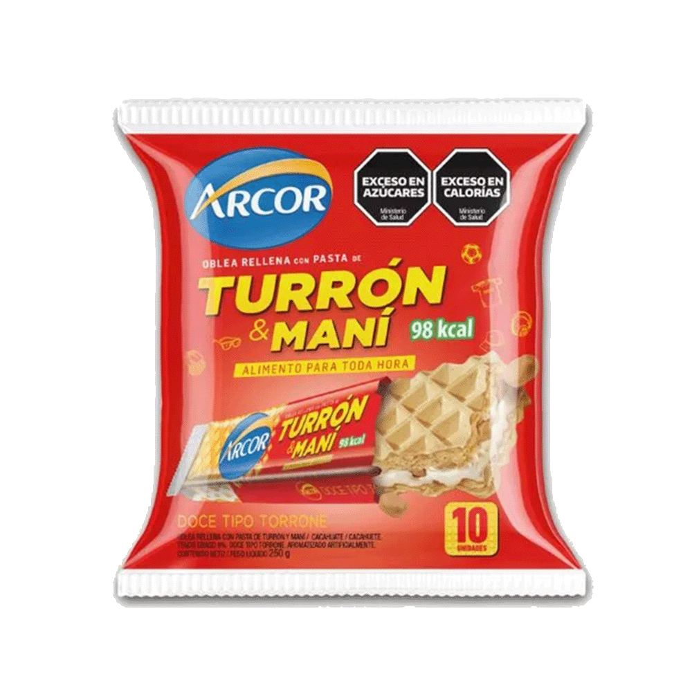 Turrón ARCOR Maní 10u - Micro Go