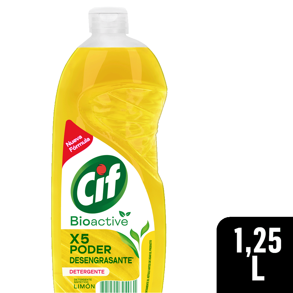 Detergente CIF Bioactive Limon Bot 1250c - Micro Go