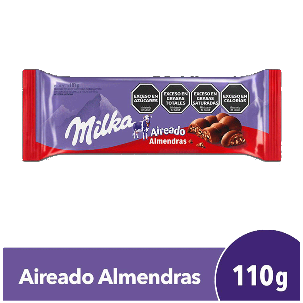 Chocolate MILKA Aireado Almendras 110g - Micro Go